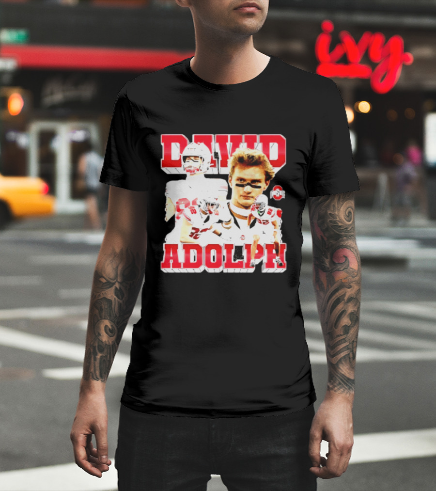 David Adolph 82 Ohio State Buckeyes NCAA Player Highlights T-Shirt