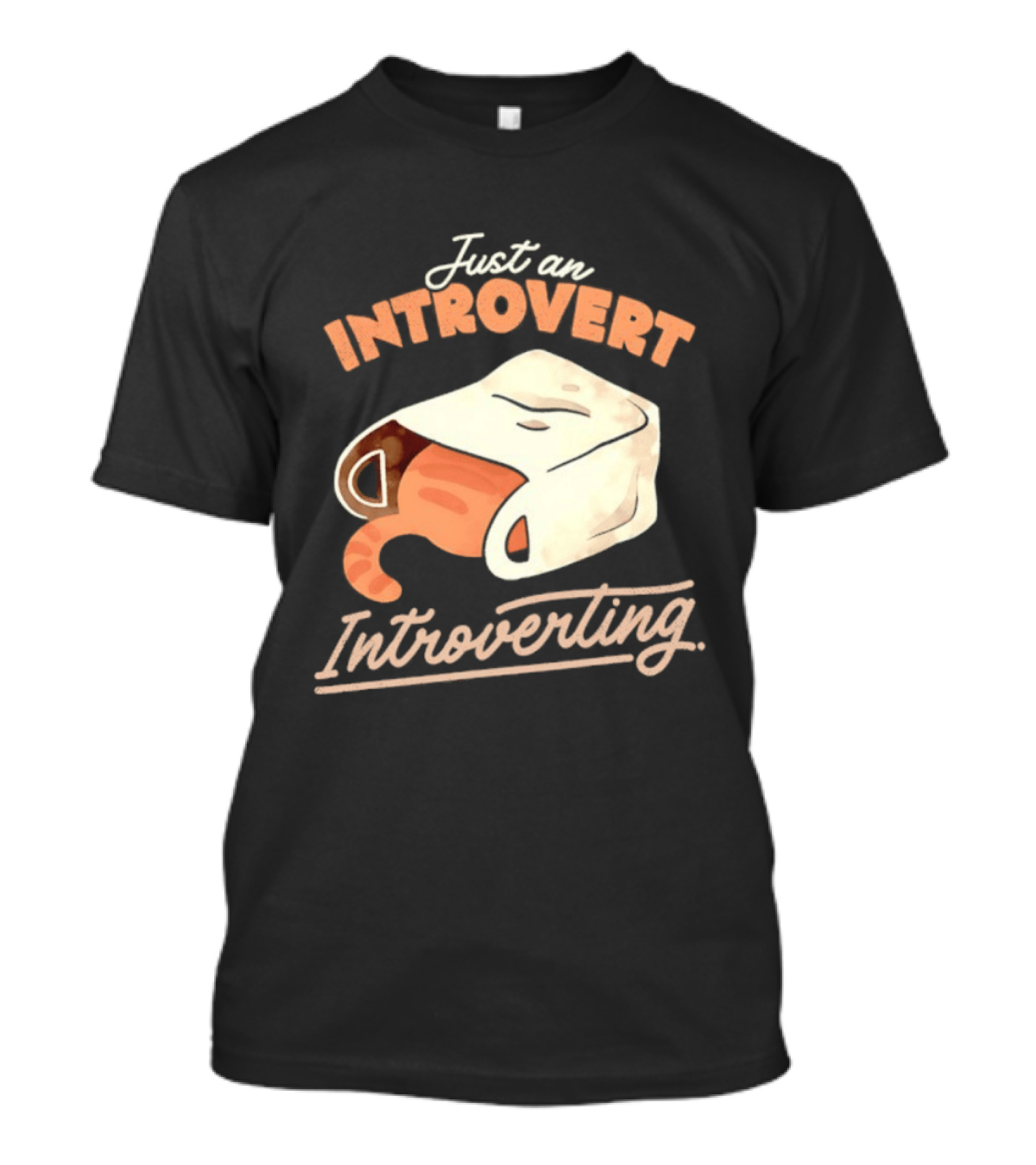Just An Introvert Introverting Cat In A Bag T-Shirt