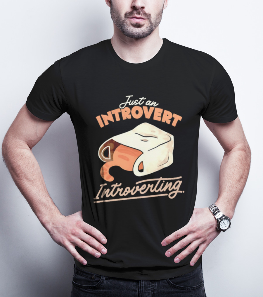 Just An Introvert Introverting Cat In A Bag T-Shirt