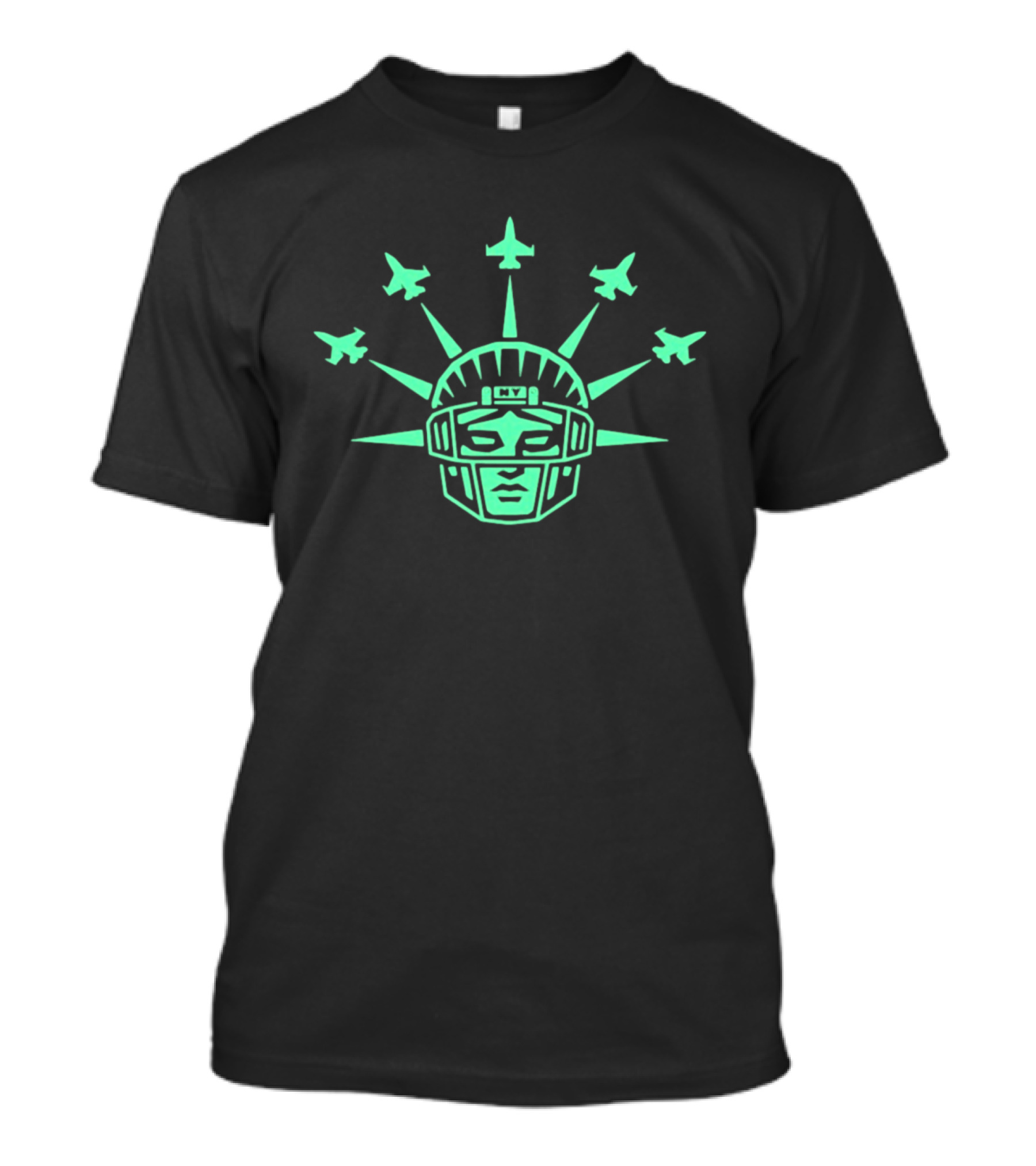 Statue Liberty Helmet New York Jets Football Formation T-Shirt