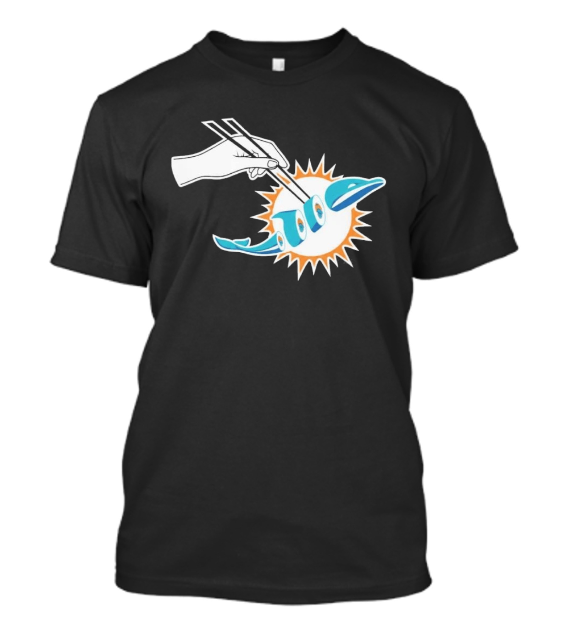 Maxx Crosby Sushi Chopsticks Miami Football Fusion T-Shirt