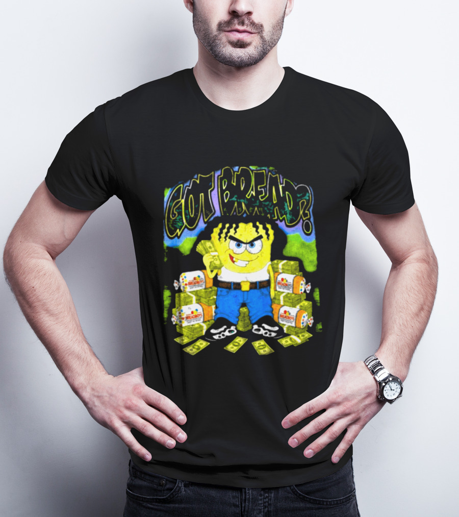 Wakko Exotics Store Whiteloaf Got Bread Black Character With Money Loaves T-Shirt