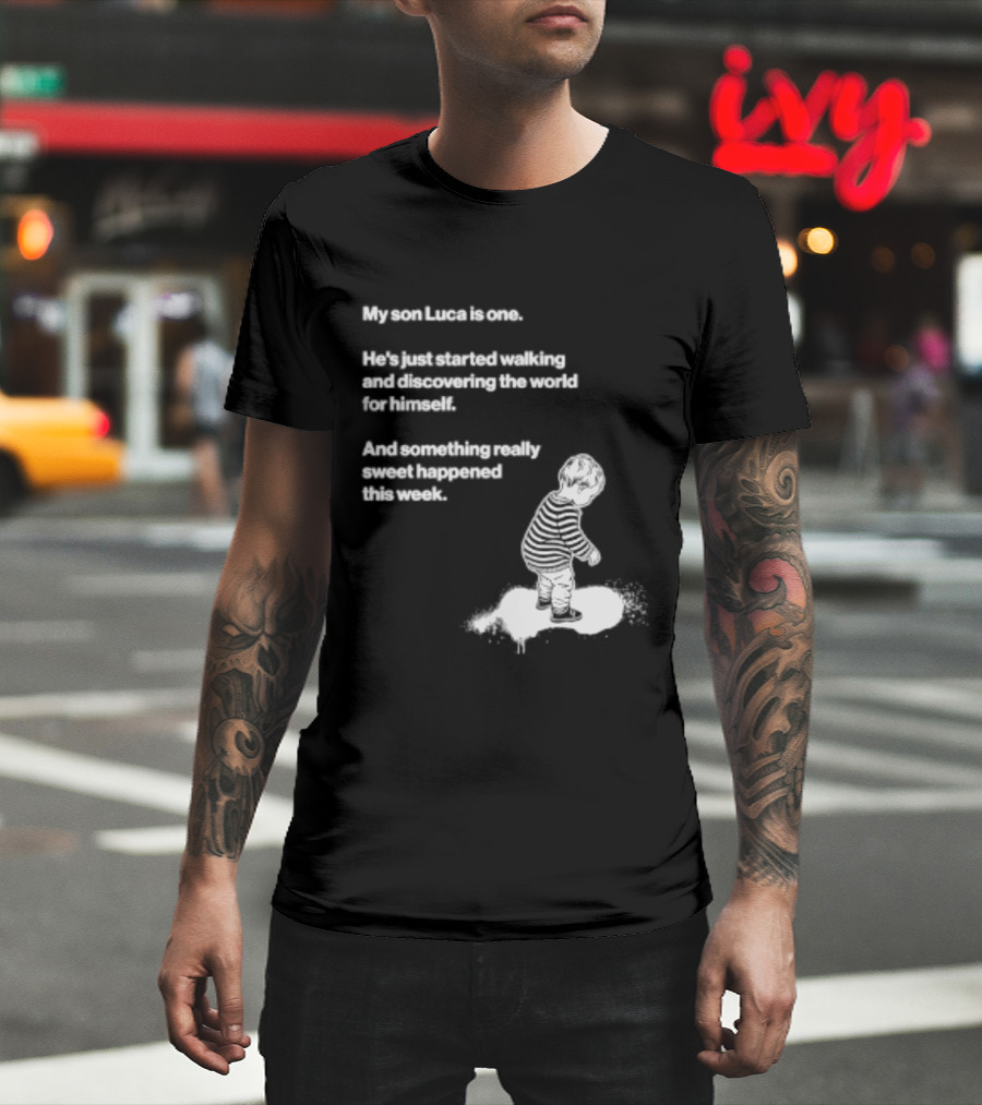 Luca Is One First Steps Adventure Exploring The World T-Shirt