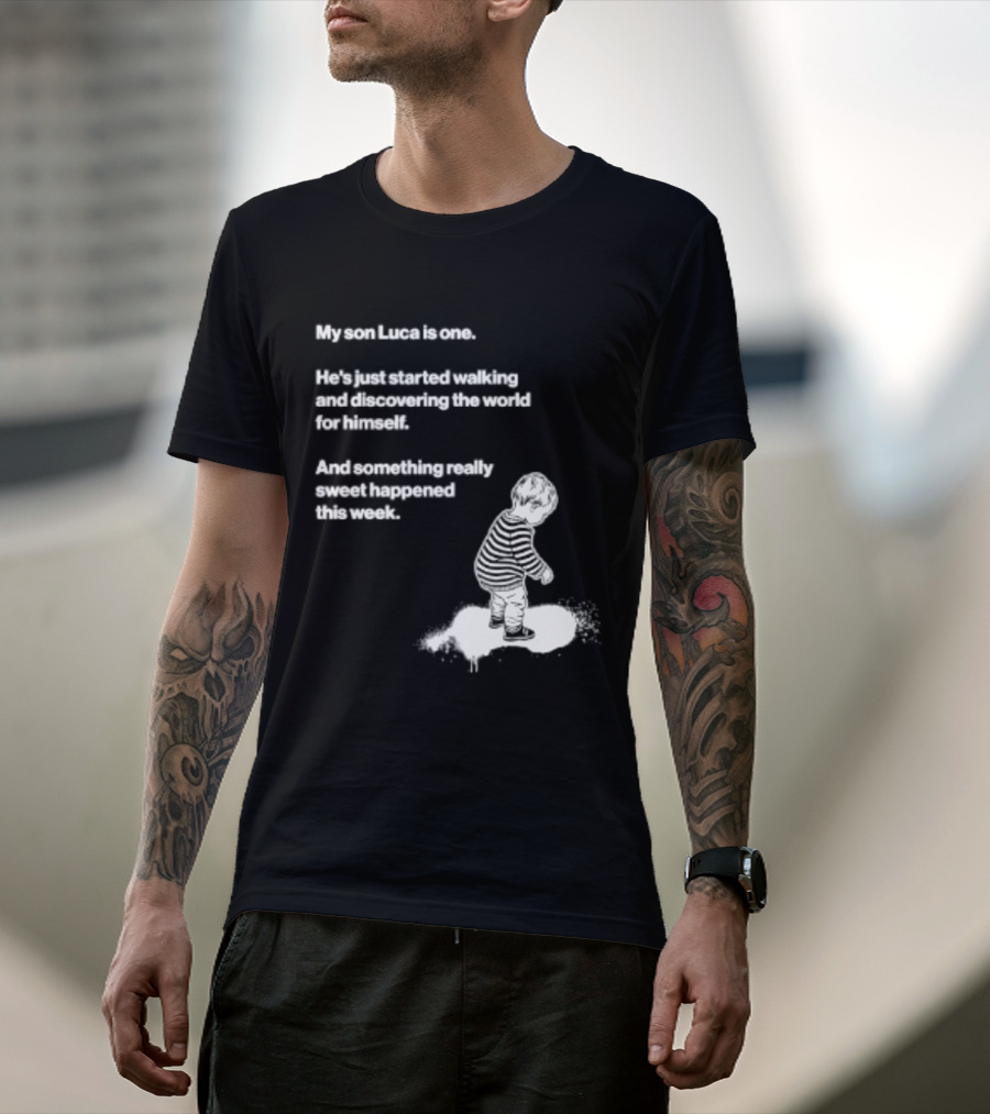 Luca Is One First Steps Adventure Exploring The World T-Shirt