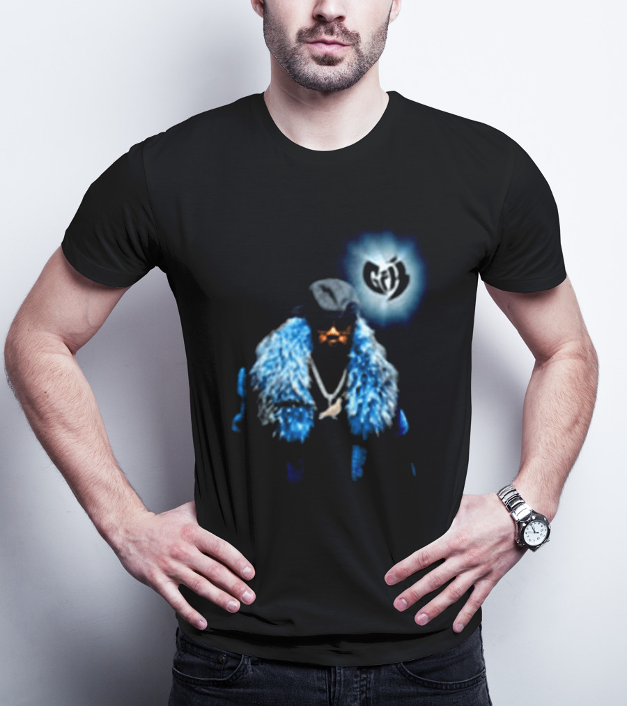 Staple Pigeon Store Staple X Ghostface Killah Collaboration With Wu Tang Clan Influence And Iconic Blue Fur Coat T-Shirt