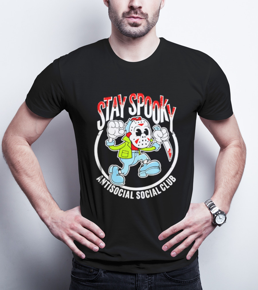 Stay Spooky Antisocial Social Club Jason Voorhees Halloween T-Shirt