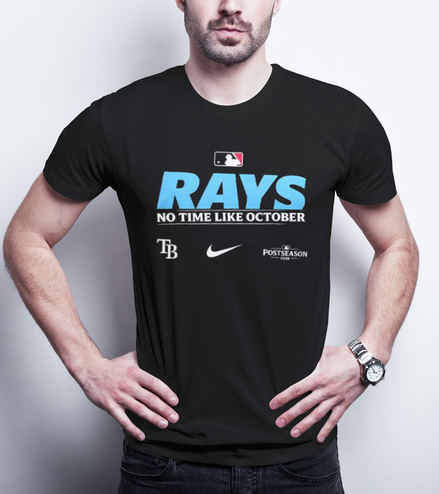Tampa Bay Rays No Time Like October MLB 2026 Nike Postseason T-Shirt