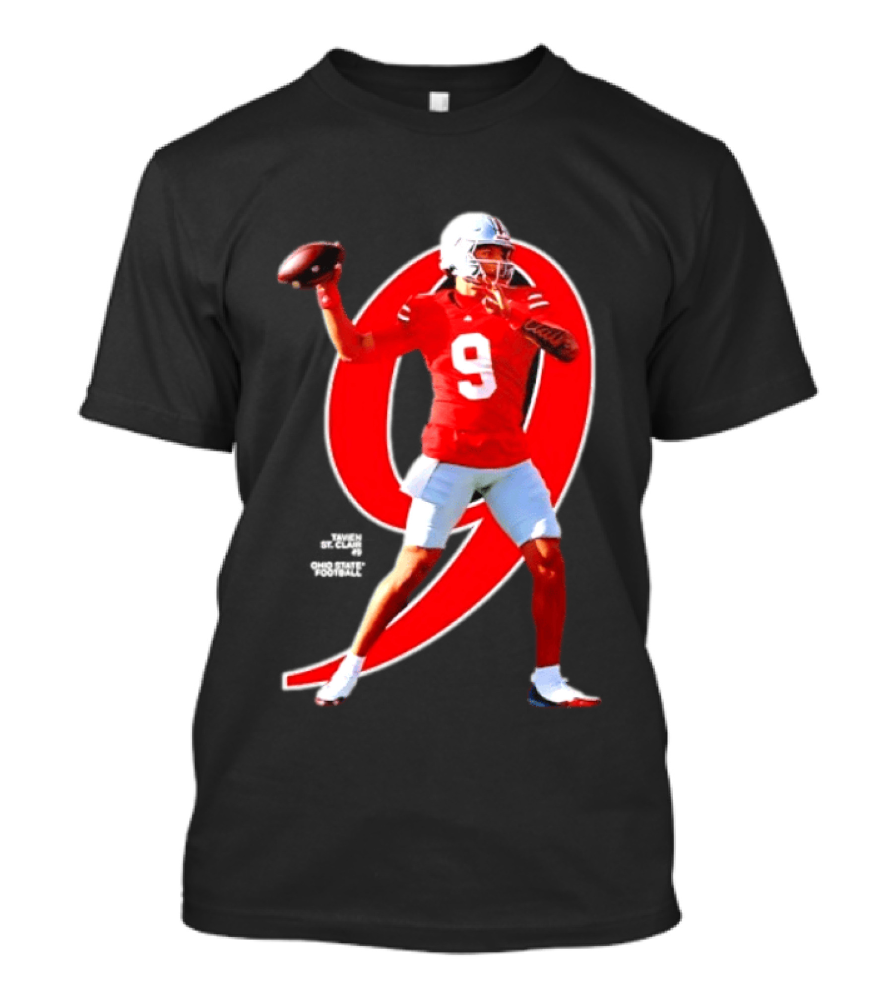 Ohio State Buckeyes Tavien St. Clair 9 NCAA Football Breakthrough Player T-Shirt