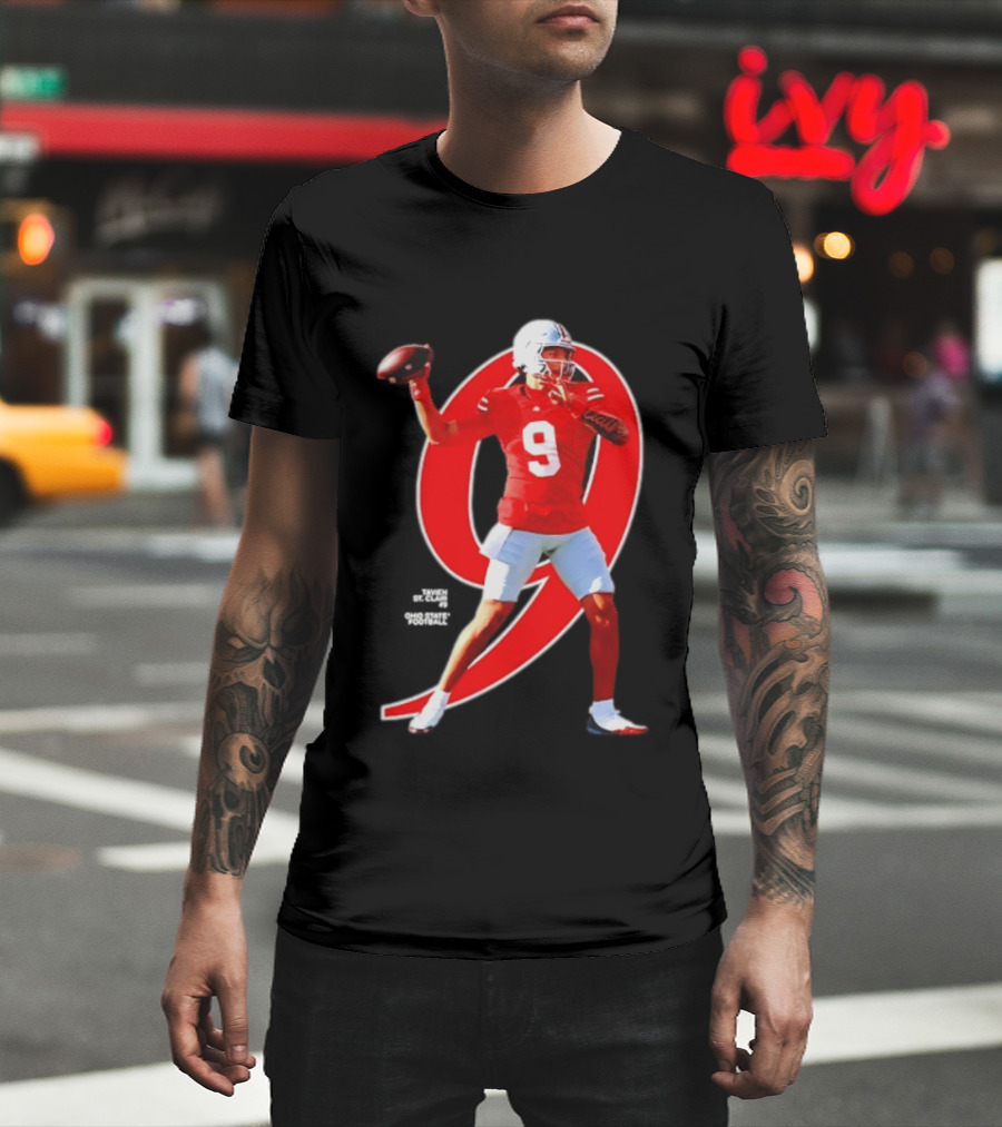 Ohio State Buckeyes Tavien St. Clair 9 NCAA Football Breakthrough Player T-Shirt