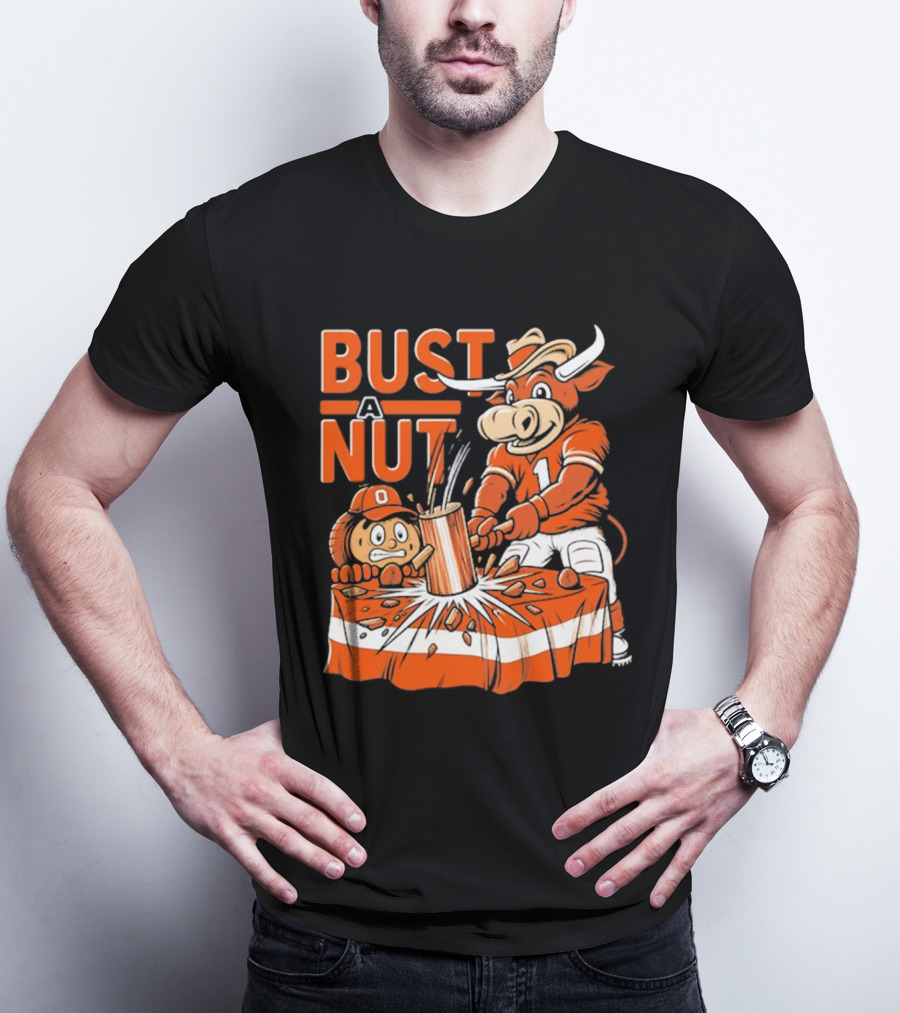 Bust A Nut Texas Football Bevo Beat Competition T-Shirt