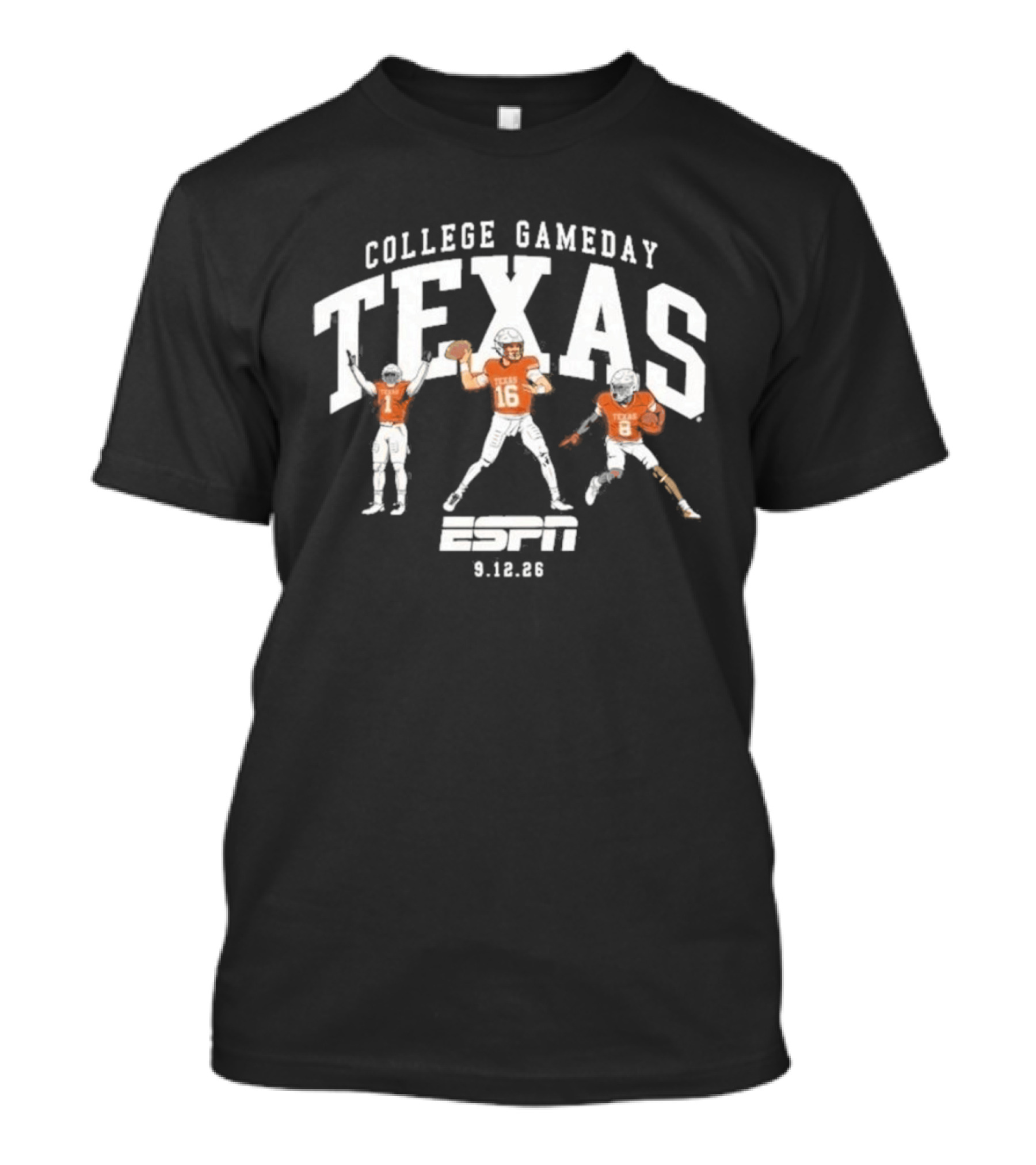 Texas College Gameday September 12 ESPN Football 2026 T-Shirt