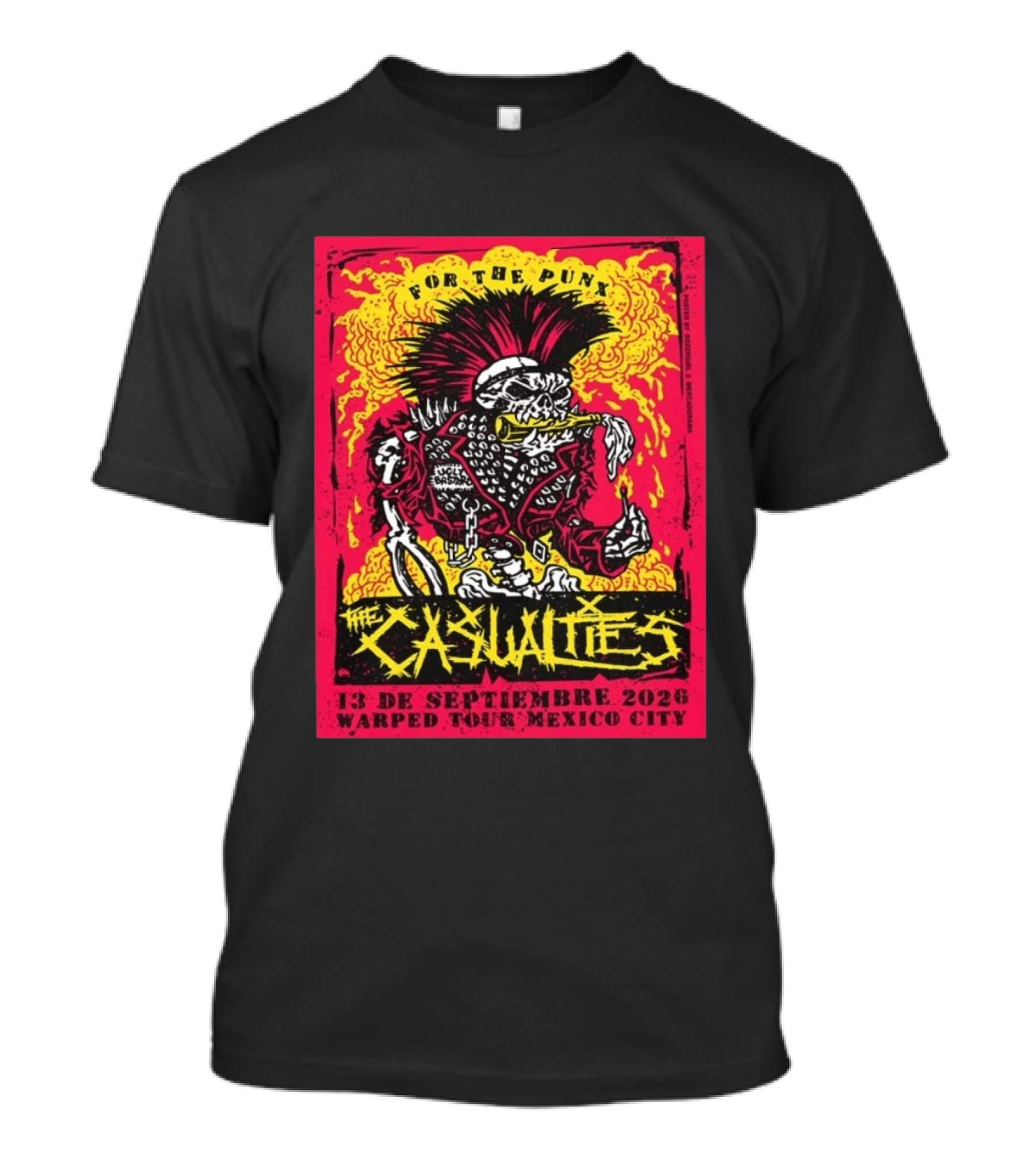 The Casualties For The Punx 13 De Septiembre 2026 Warped Tour Mexico City T-Shirt
