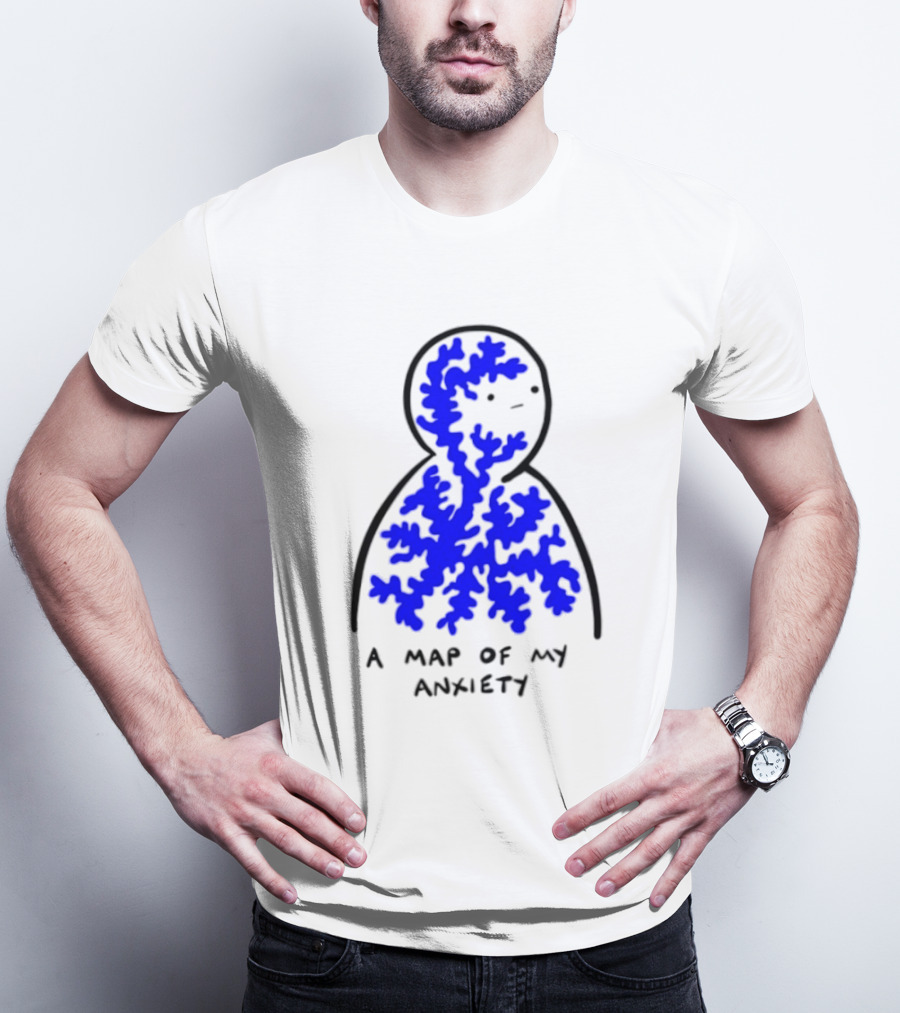A Map Of My Anxiety Mental Health Awareness T-Shirt