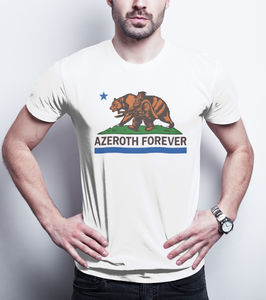 Azeroth Forever Smokey Bear Parody Walking Wilderness Hero T-Shirt