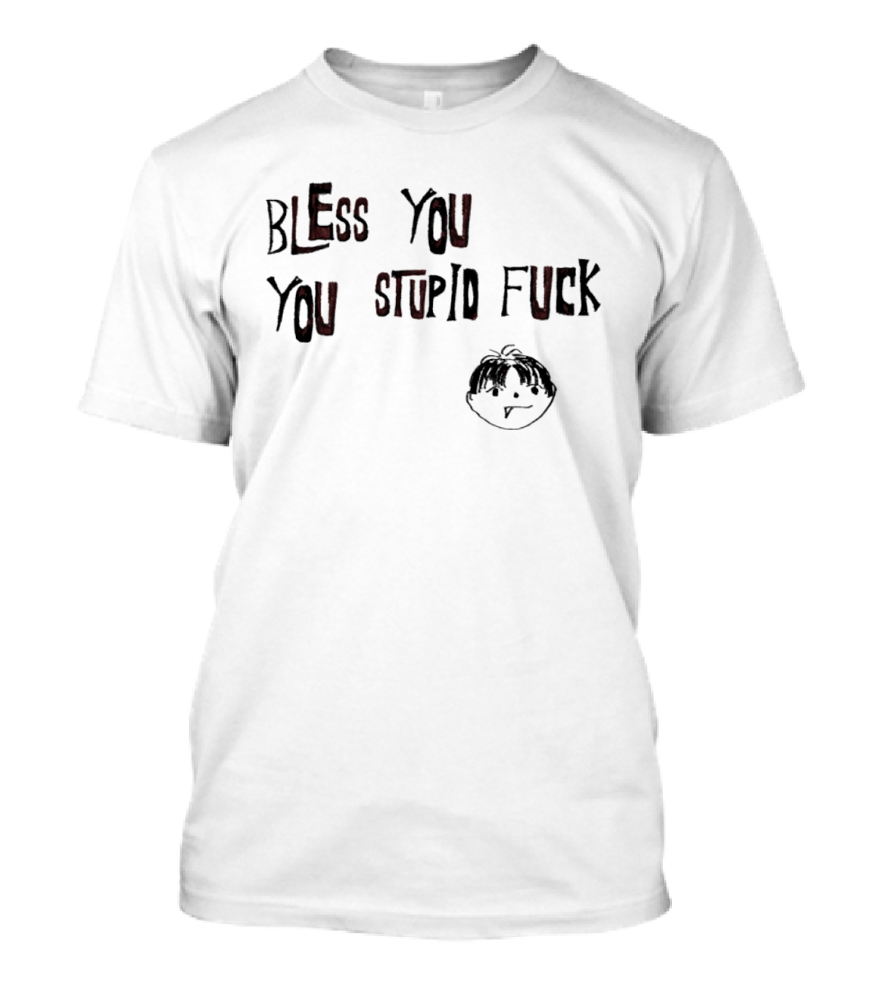 Bless You You Stupid Fuck Kurt Cobain Sketch T-Shirt