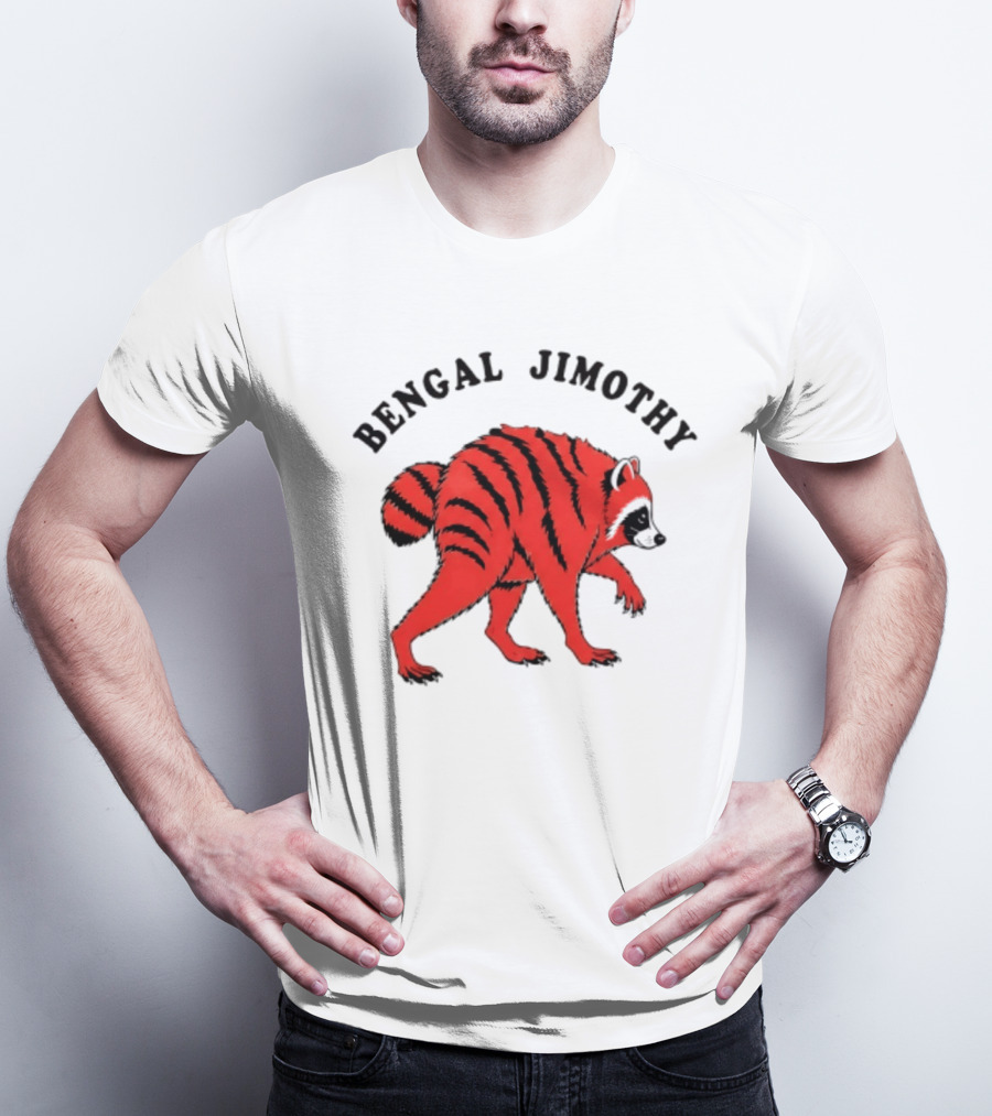 Cincinnati Bengals Bengal Jimothy Cartoon Raccoon T-Shirt