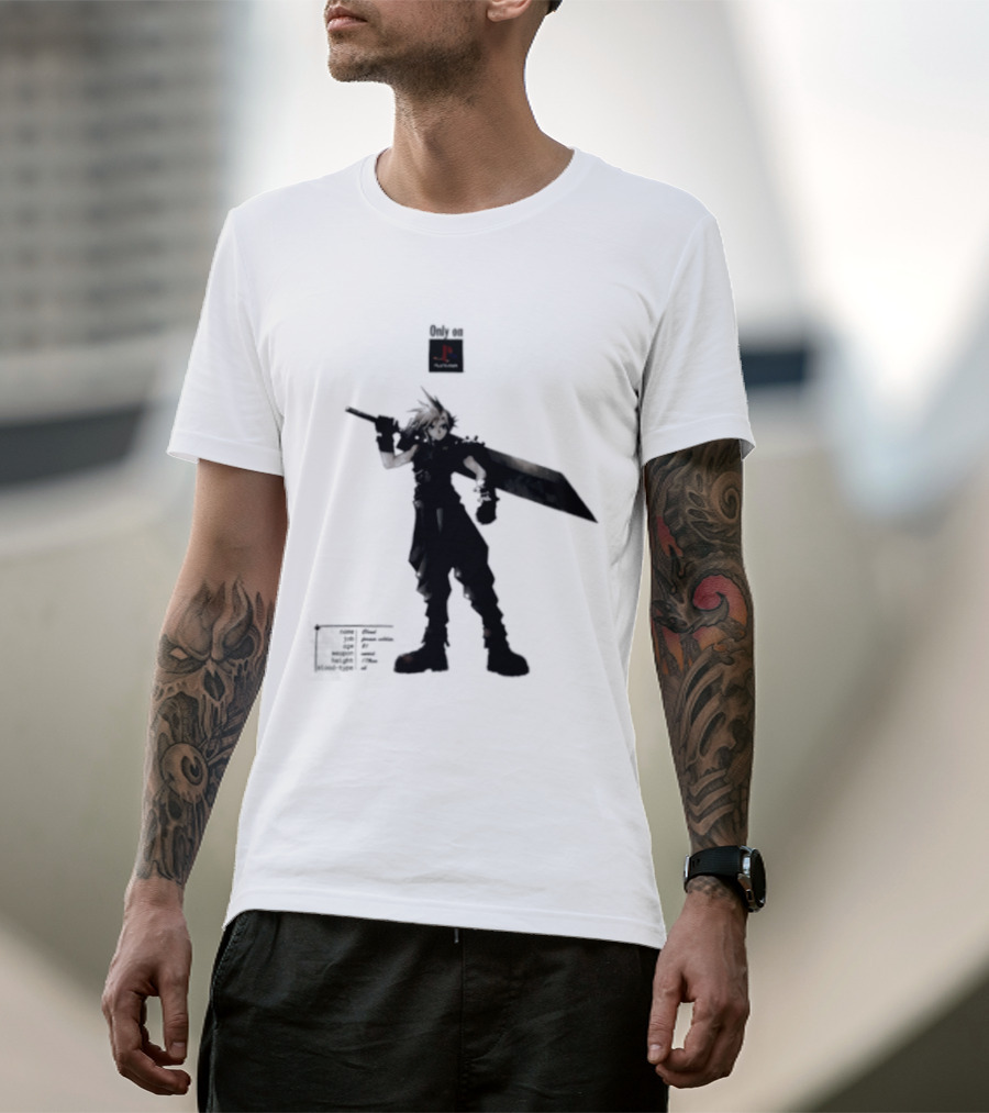 Cloud Strife Final Fantasy VII PlayStation T-Shirt