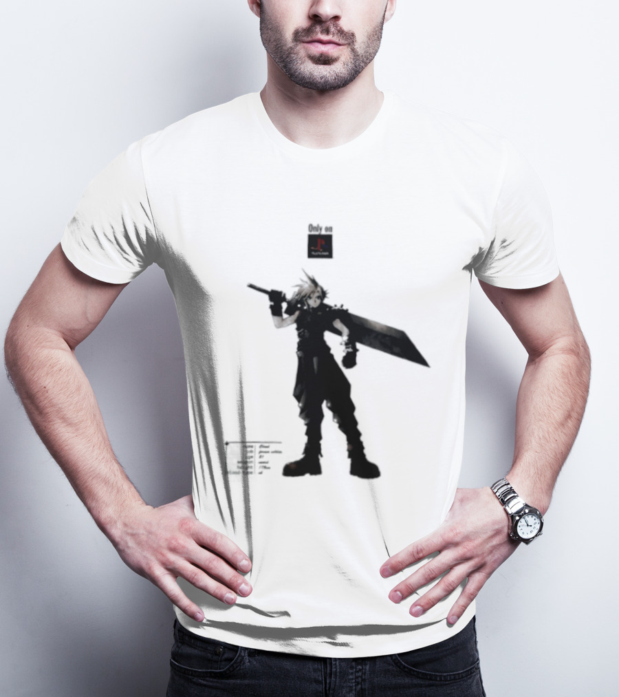 Cloud Strife Final Fantasy VII PlayStation T-Shirt
