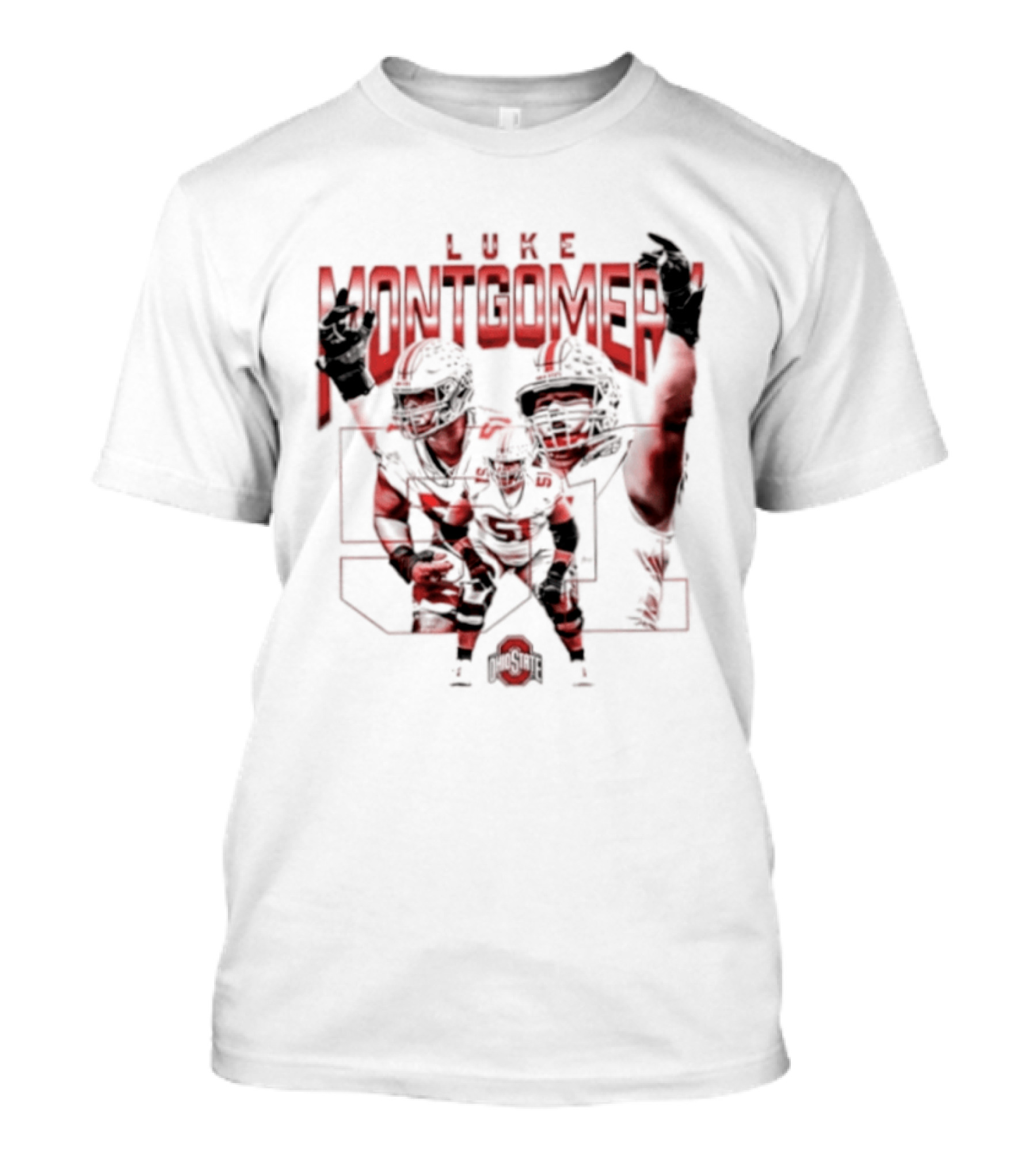 Luke Montgomery Ohio State Buckeyes 51 NCAA Football T-Shirt