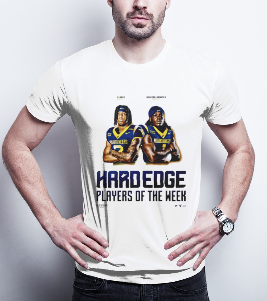 DJ Epps Geimere Latimer II West Virginia Mountaineers Hardedge Players Of The Week T-Shirt