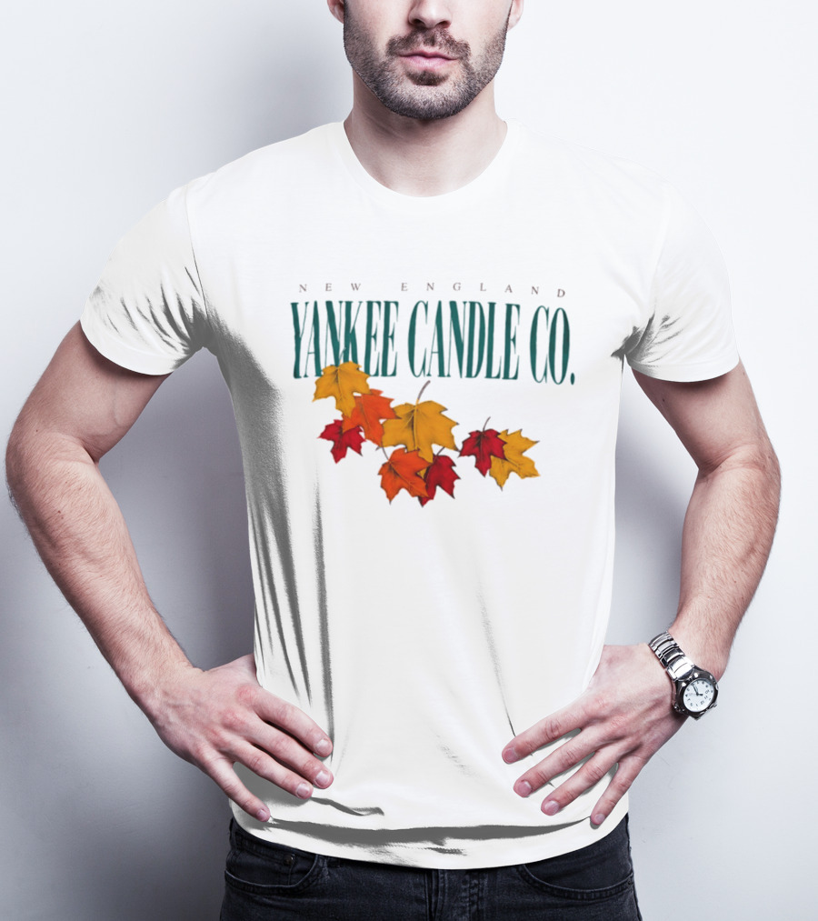 New England Yankee Candle Co Fall Leaves Autumn T-Shirt