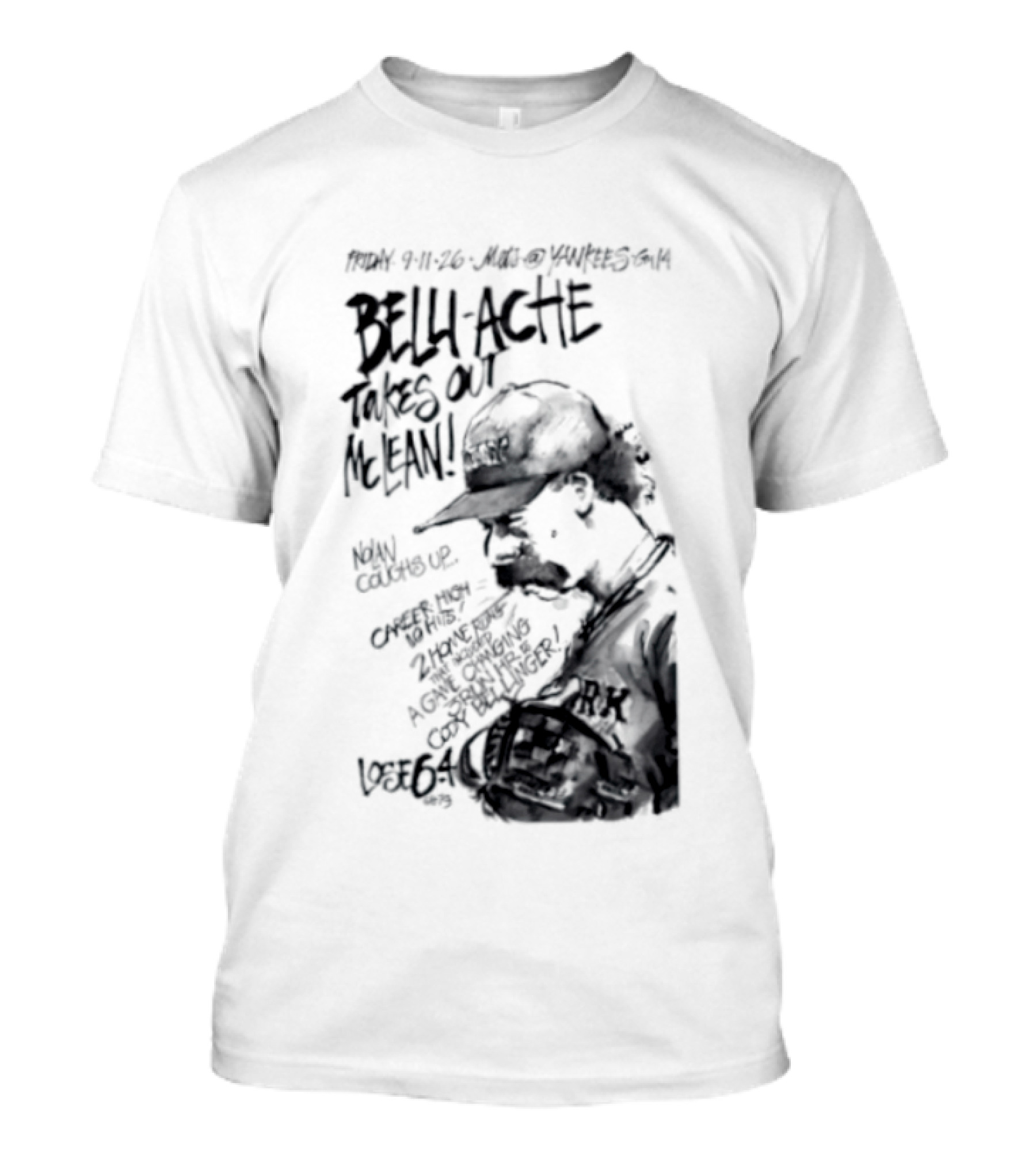 Belly Ache Takes Out McLean New York Mets Baseball T-Shirt