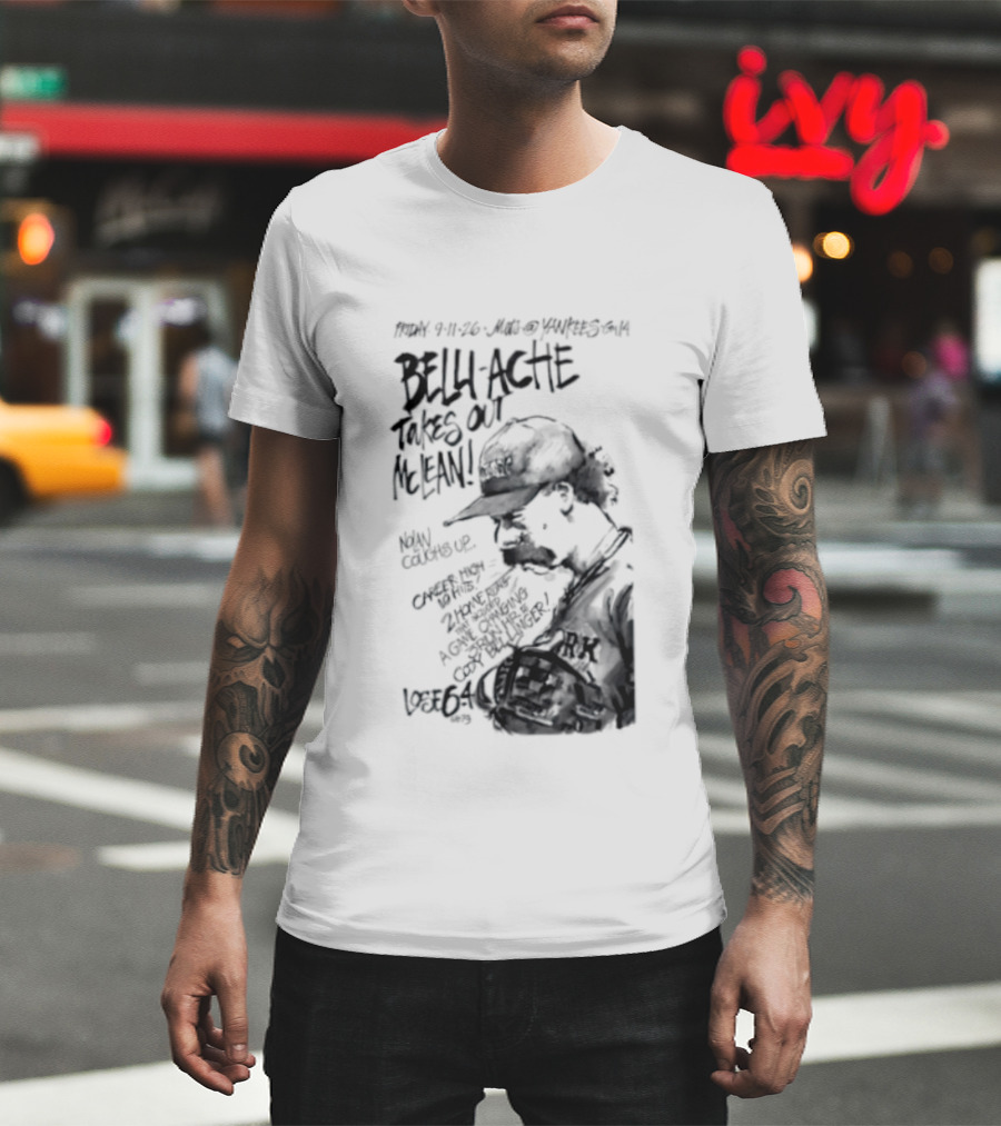 Belly Ache Takes Out McLean New York Mets Baseball T-Shirt