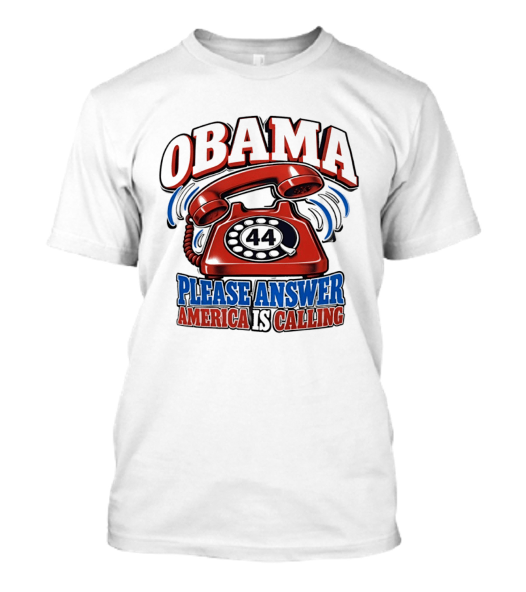 Obama 44 Please Answer America Is Calling Retro Telephone T-Shirt