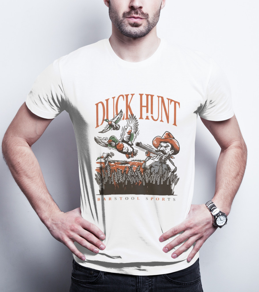 Duck Hunt Cowboy Oklahoma Cowboys Oregon Ducks Barstool Sports T-Shirt