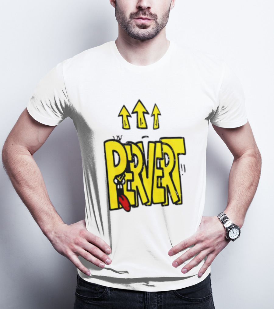 Pervert Urban Edgy Graffiti Arrows Tongue Streetwear T-Shirt