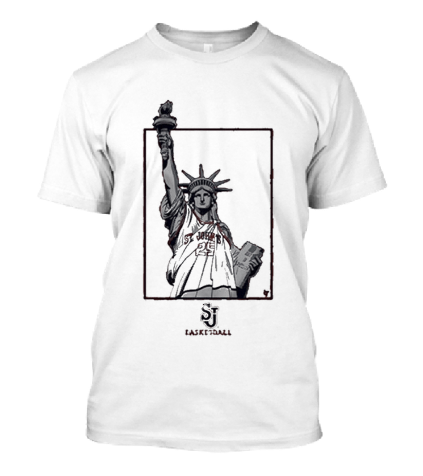 St John's Basketball New York's Team Statue Of Liberty SI Image T-Shirt
