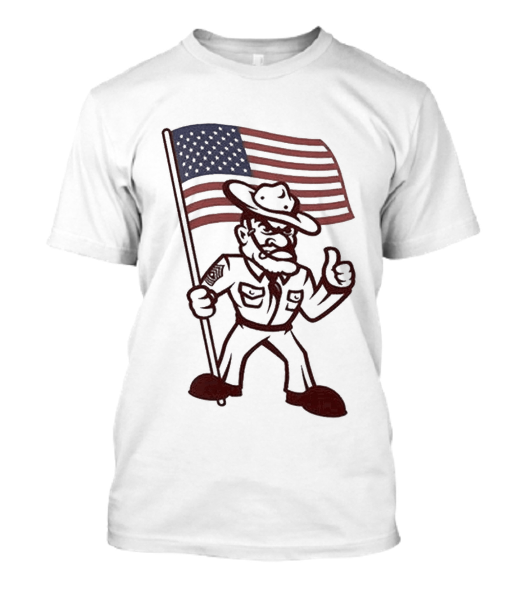 Texas A&M Aggies 12th Man Patriotic American Flag T-Shirt