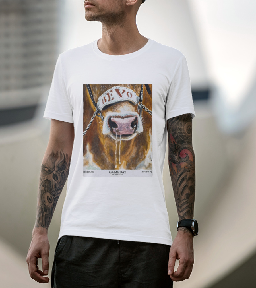 Texas Longhorns Bevo Vs Ohio State Austin TX Gameday 6:30 PM 2026 T-Shirt