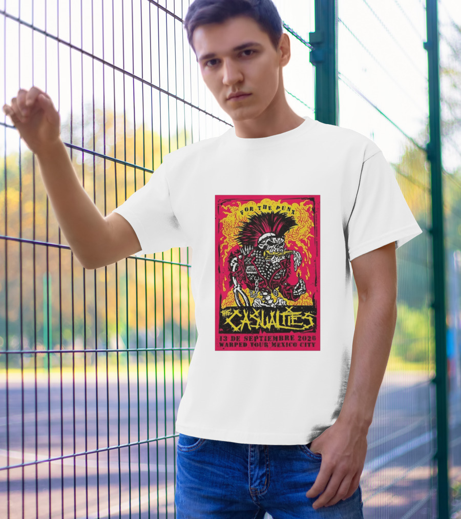 The Casualties Warped Tour Mexico City For The Punx 13 De Septiembre 2026 T-Shirt