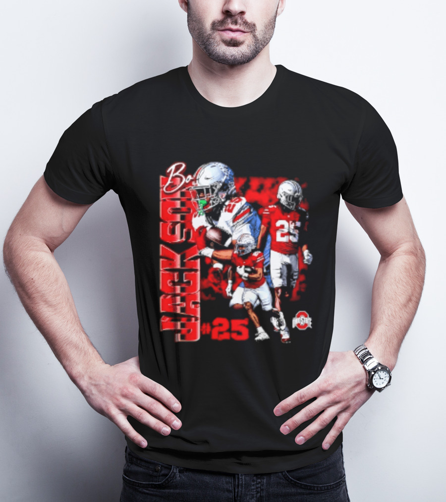 Bo Jackson 25 Ohio State Buckeyes NCAA Player Football T-Shirt