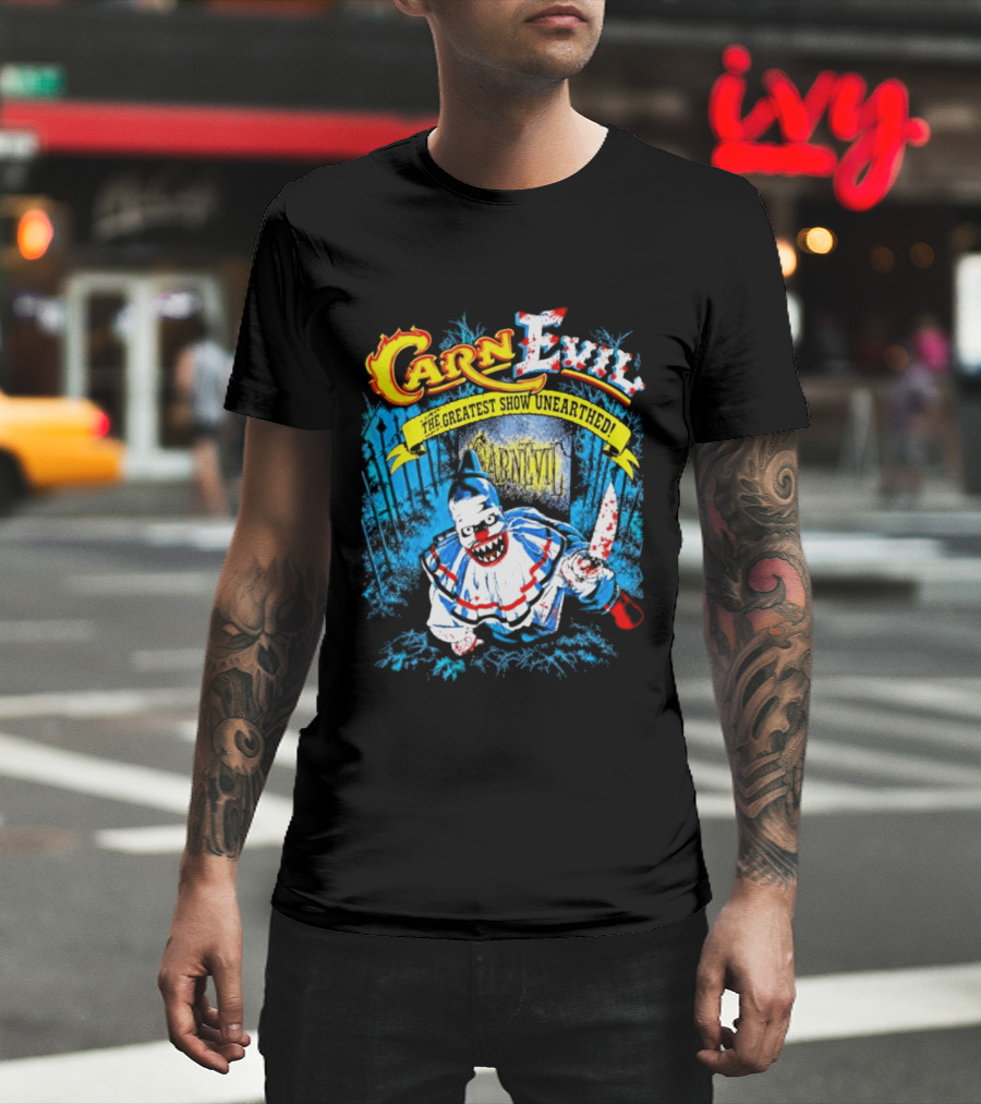 CarnEvil The Greatest Show Unearthed Creepy Clown Horror T-Shirt