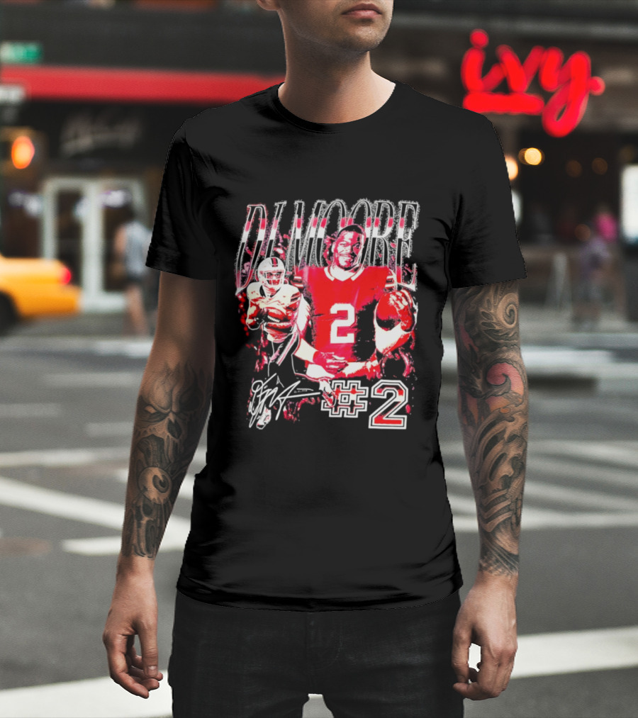 D. J. Moore #2 Buffalo Bills Football Player T-Shirt