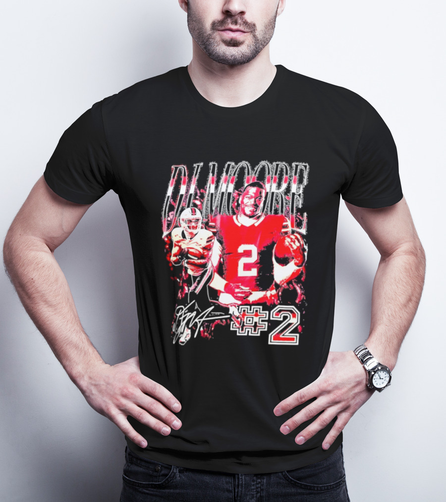D. J. Moore #2 Buffalo Bills Football Player T-Shirt