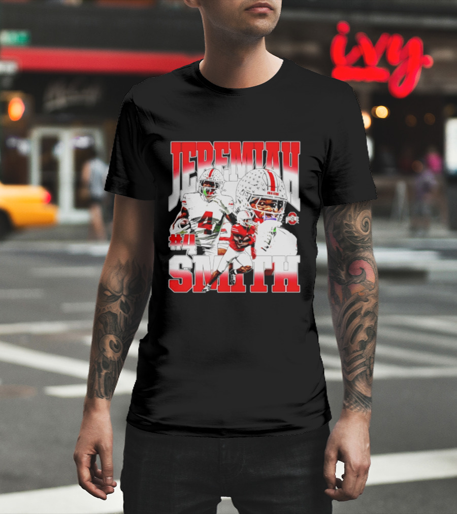 Jeremiah Smith Ohio State Buckeyes 4 NCAA Football Player T-Shirt