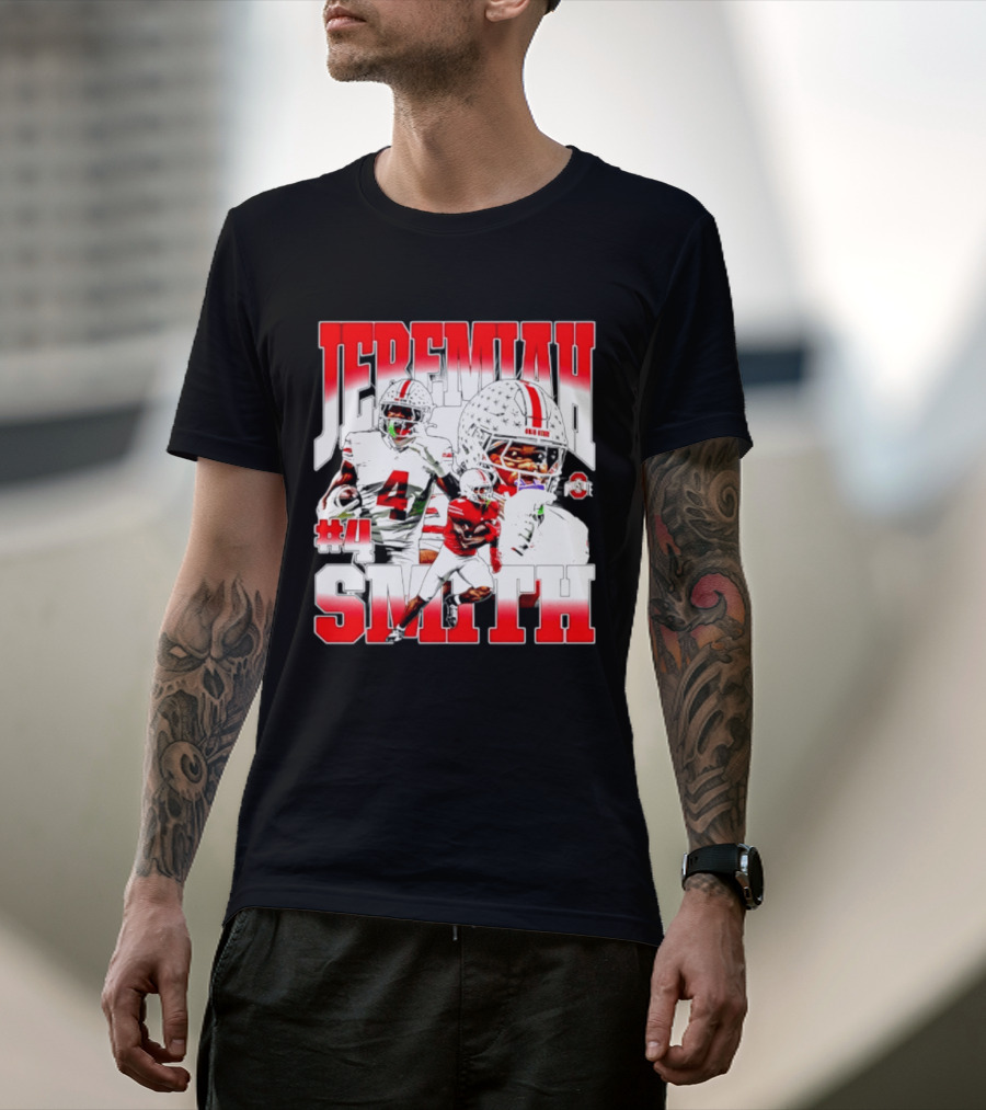 Jeremiah Smith Ohio State Buckeyes 4 NCAA Football Player T-Shirt