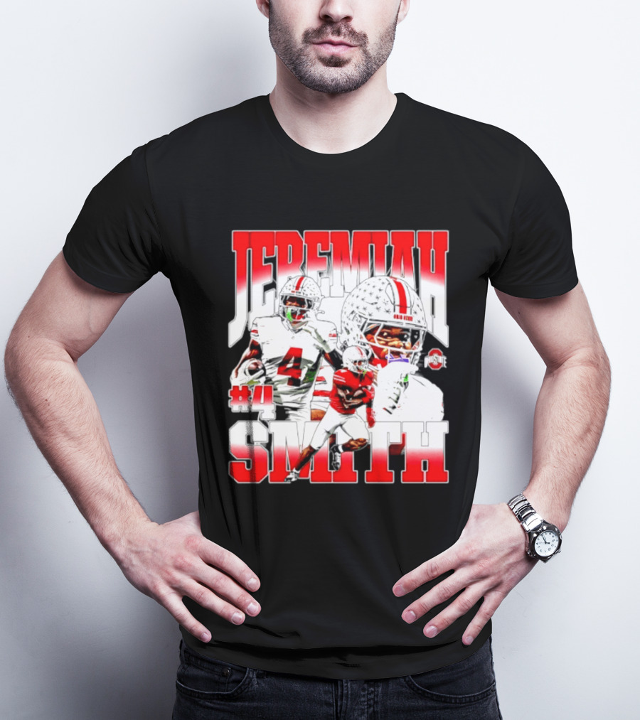 Jeremiah Smith Ohio State Buckeyes 4 NCAA Football Player T-Shirt