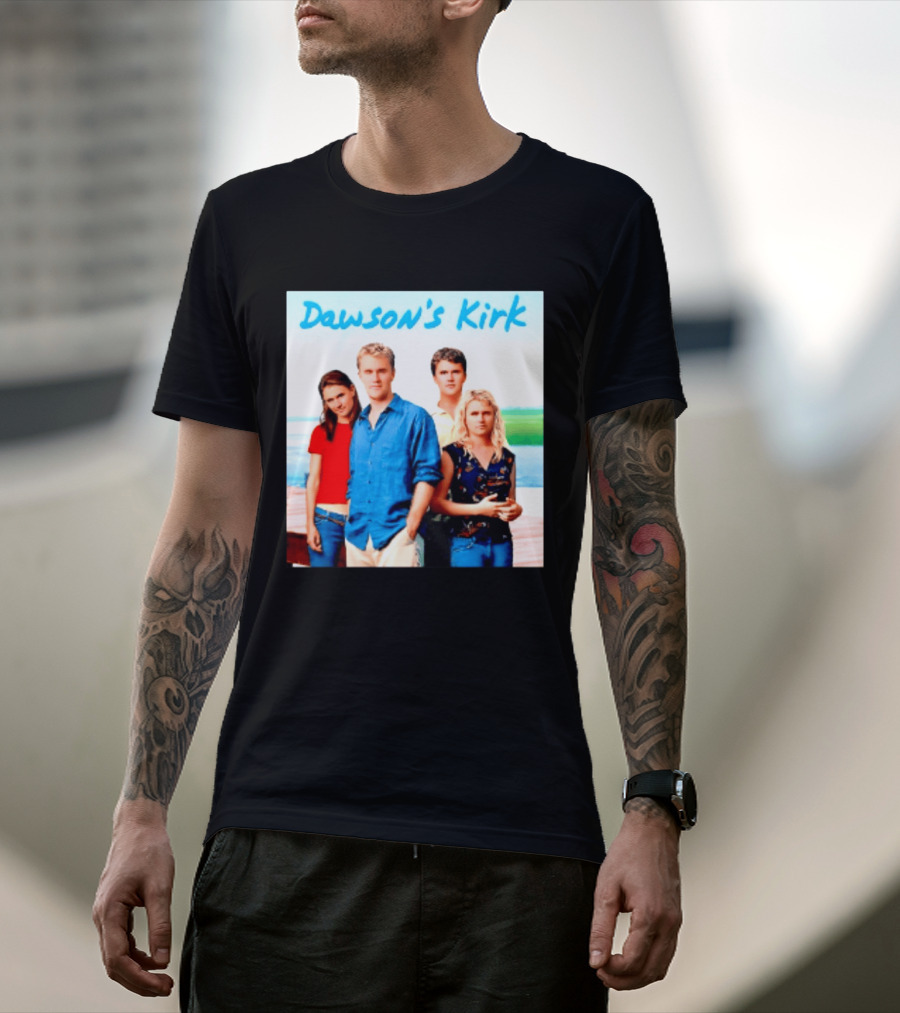 Dawson's Kirk 90s TV Cast Scenic Backdrop T-Shirt