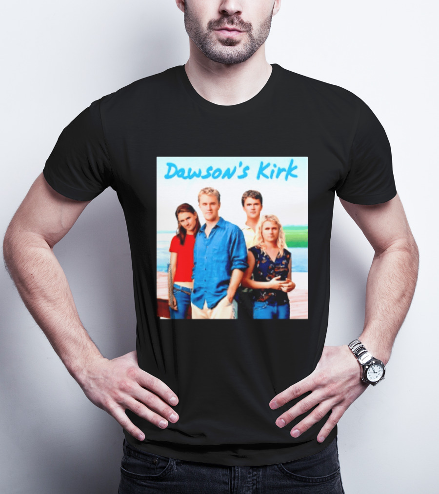 Dawson's Kirk 90s TV Cast Scenic Backdrop T-Shirt