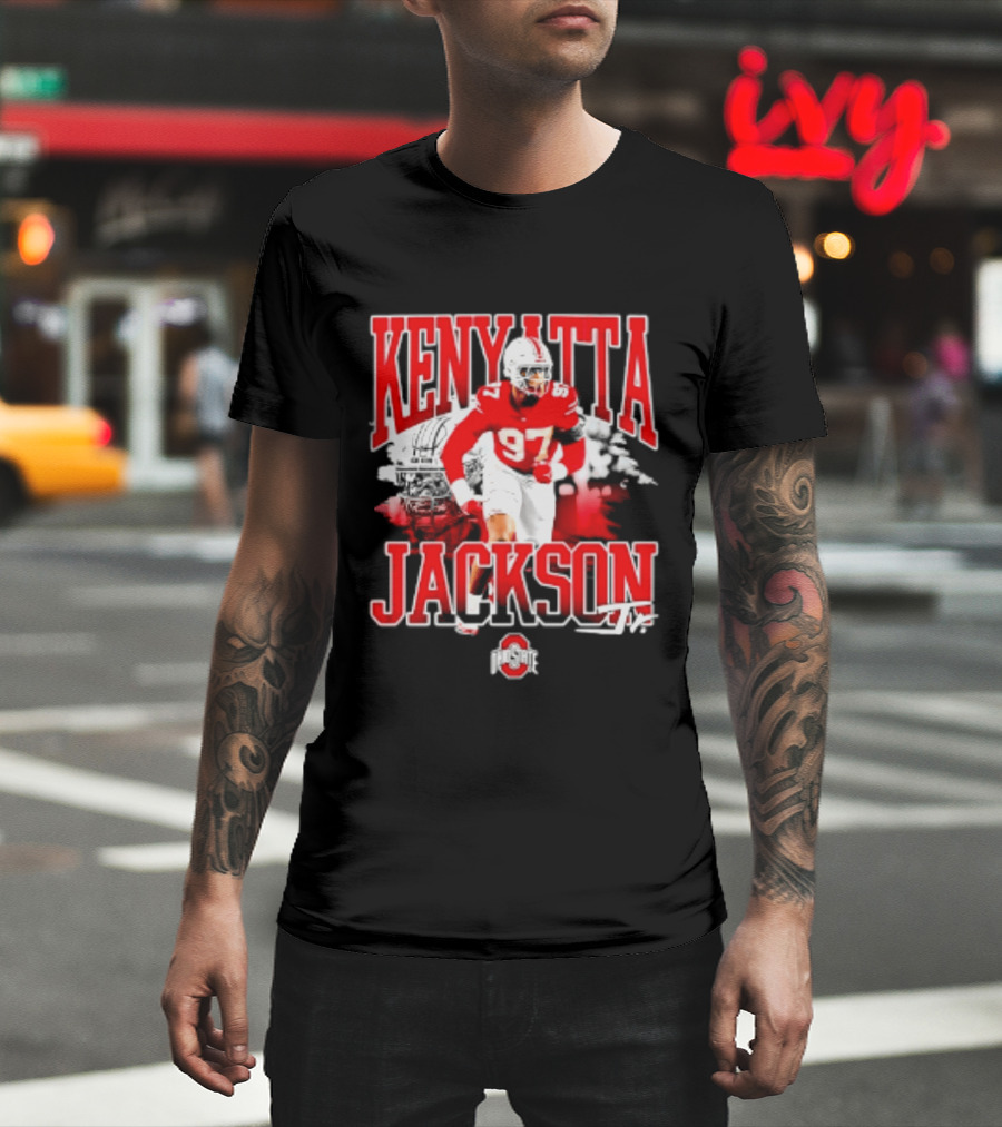 Kenyatta Jackson 97 Ohio State Buckeyes NCAA Football Player T-Shirt