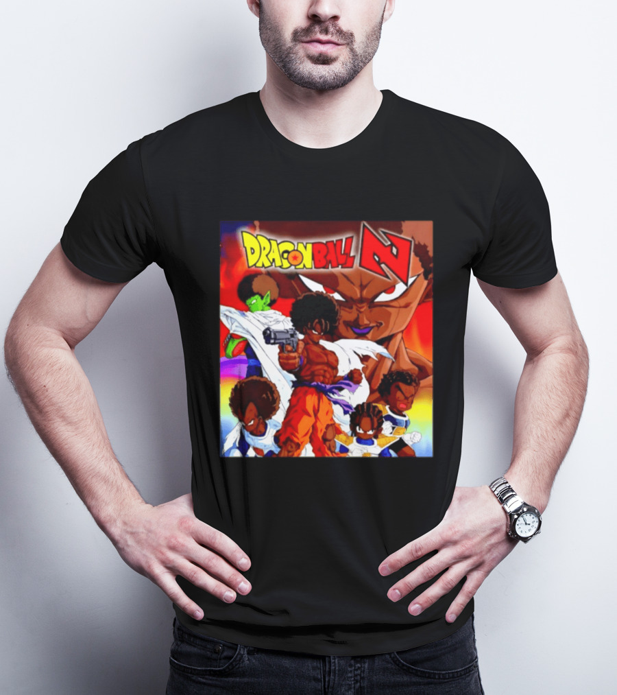 Dragon Ball Z Afro Characters Anime Goku Parody Fusion T-Shirt