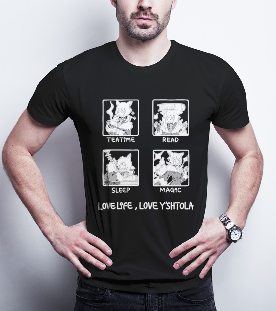 Love Life Y'shtola Teatime Read Sleep Magic T-Shirt