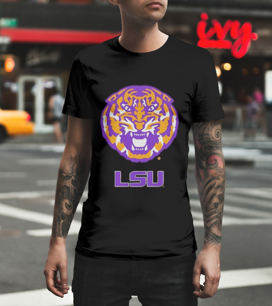 LSU Tigers NCAA Football Tiger Head T-Shirt