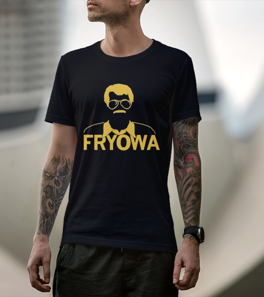 FRYOWA Yellow Mustache Glasses Black Snug Small T-Shirt