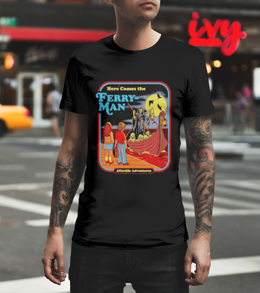 Here Comes The Ferry Man Afterlife Adventures Vintage Horror T-Shirt
