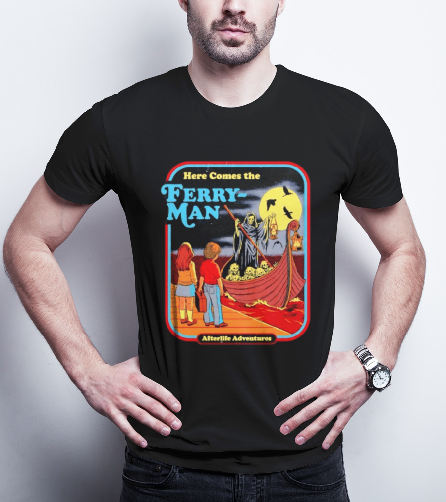 Here Comes The Ferry Man Afterlife Adventures Vintage Horror T-Shirt